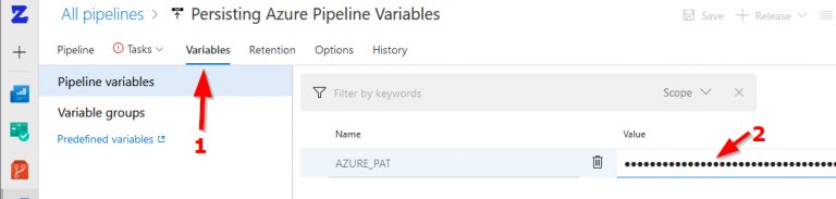 Persisting Azure Pipeline Variables – Zoyinc